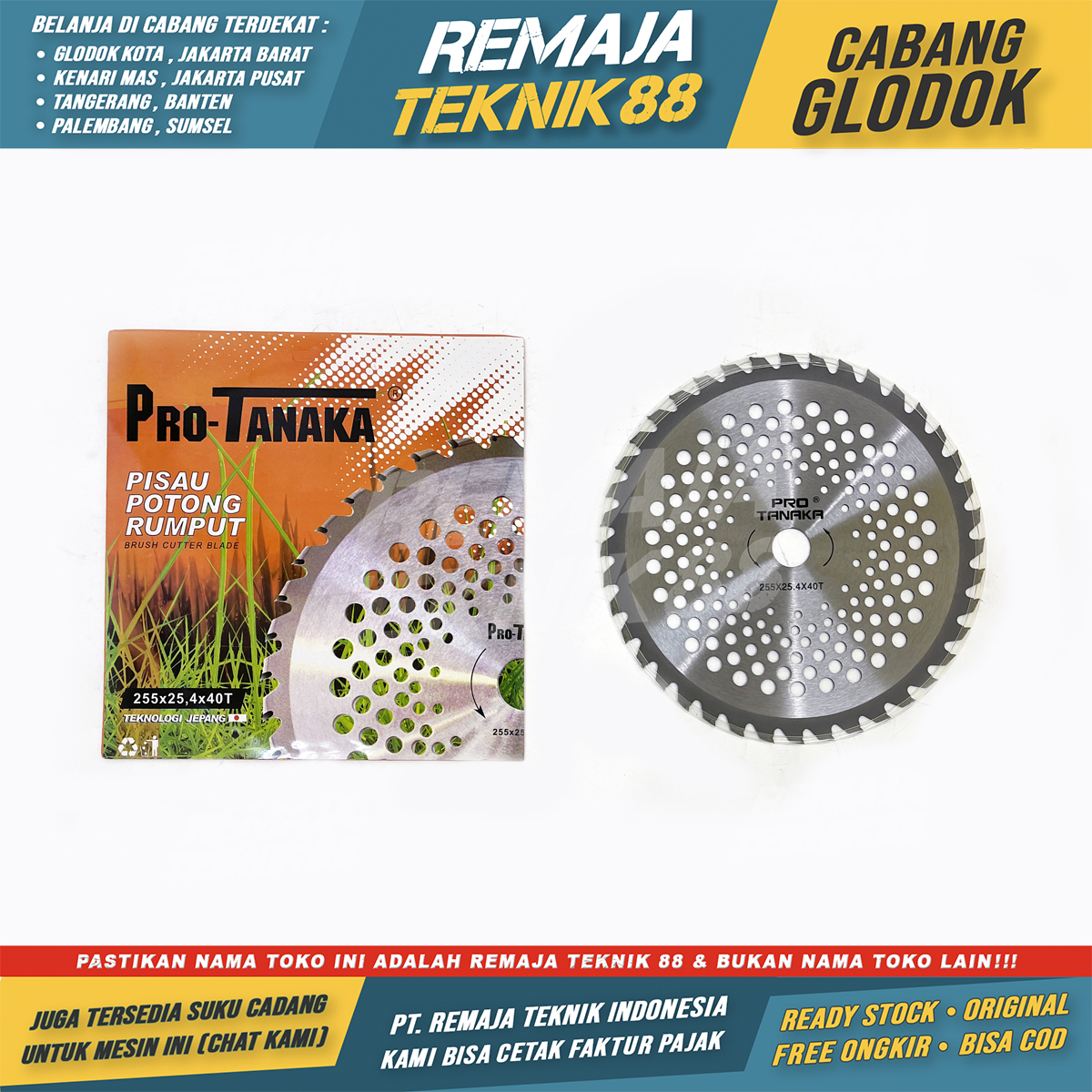 PISAU BULAT PRO TANAKA 40T / PISAU BULAT MESIN POTONG RUMPUT GIGI 40 ...