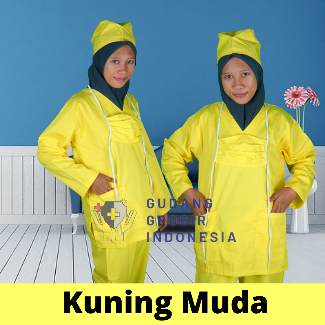 Baju Ok Medis Warna Kuning Muda | Kuning Tua | Kuning Lemon atau ...
