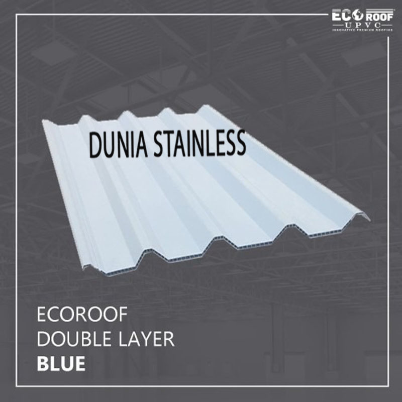 Atap Ecoroof UPVC Double Layer Biru /Meter | Lazada Indonesia