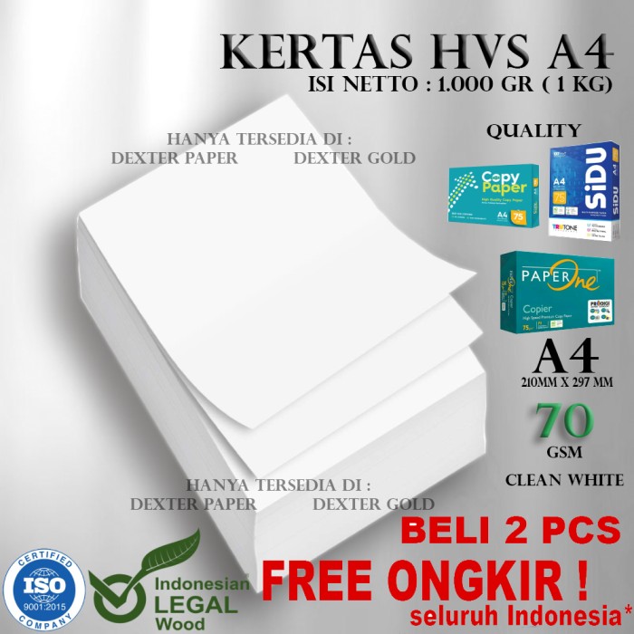 KERTAS HVS A4 70 GSM/ KERTAS A4 70GR | Lazada Indonesia