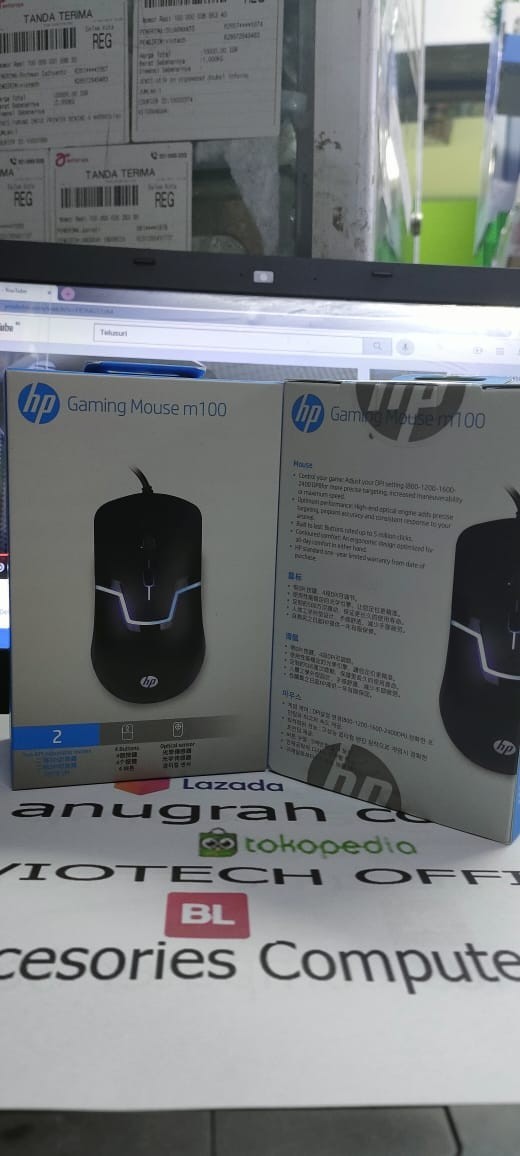 Lagi Promo GAMING MOUSE HP M100 ORIGINAL 2400DPI Trendi | Lazada Indonesia