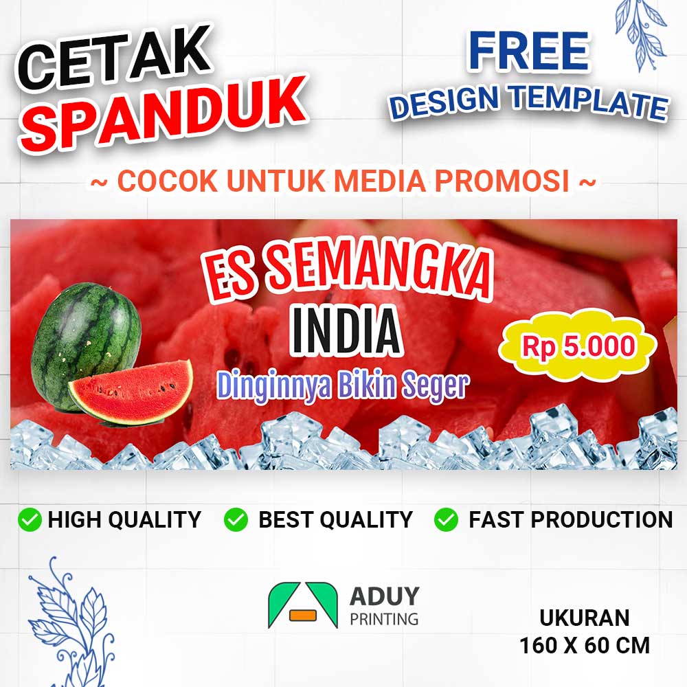Spanduk Banner Minuman Kekinian Es Semangka India Ukuran 160x60 Bisa ...