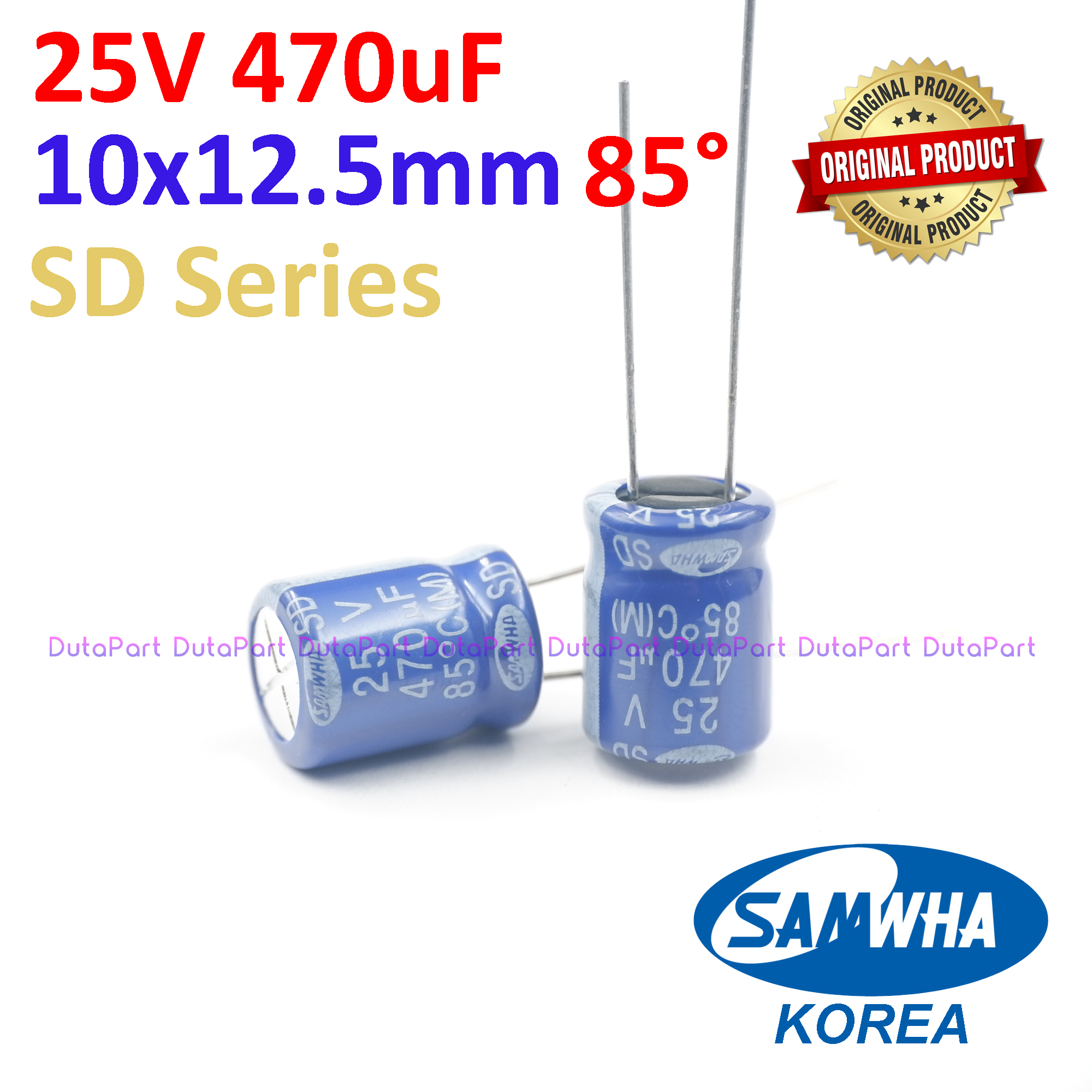 20 PCS 25V 470uF ORIGINAL SAMWHA SD Series Kapasitor Capasitor Elko ...