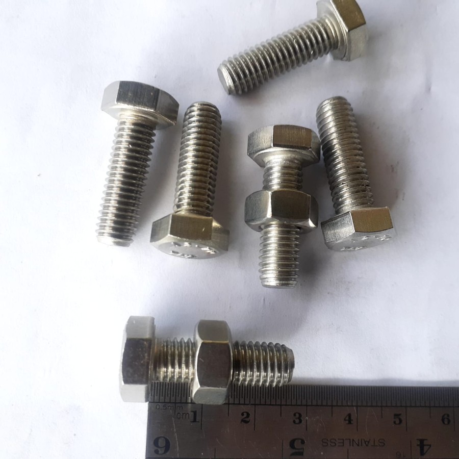 BAUT STAINLESS M8 X 25 / BAUT SS M8 X 25 SUS 304 / BAUT M8X25 STAINLESS ...