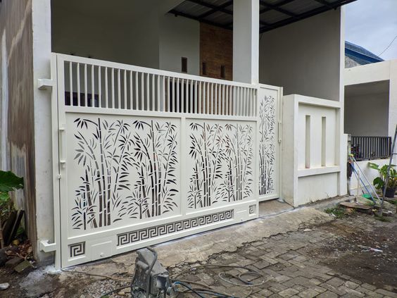 Pagar Lipat Laser Cutting Motif Modern Free Design Motif (hanya ...