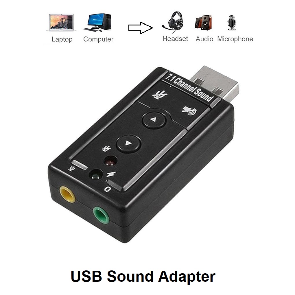 USB Sound Adapter 7.1 Channel External Soundcard Audio | Lazada Indonesia