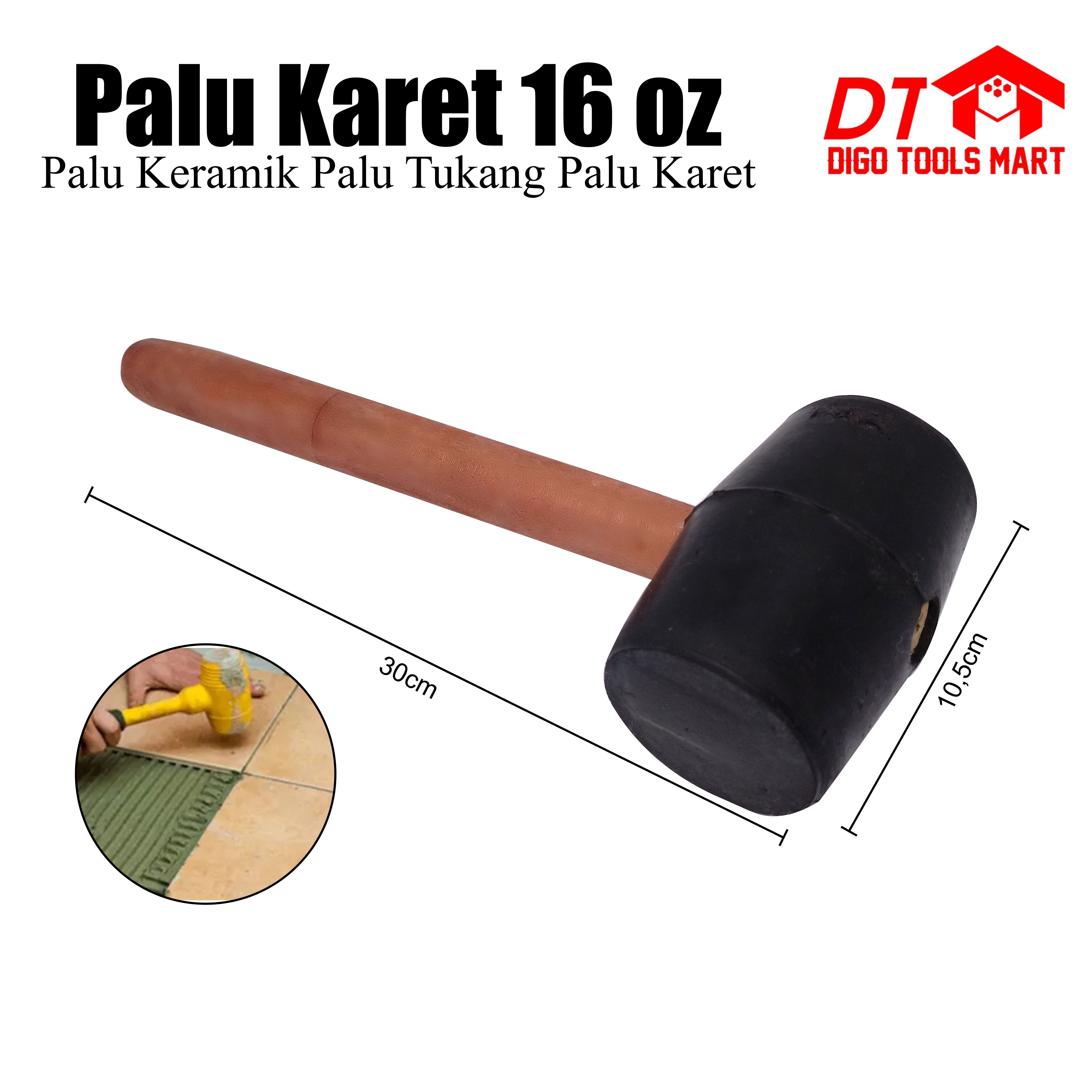 Palu Karet Besar 16 oz Palu Keramik Palu Tukang Karet | Lazada Indonesia