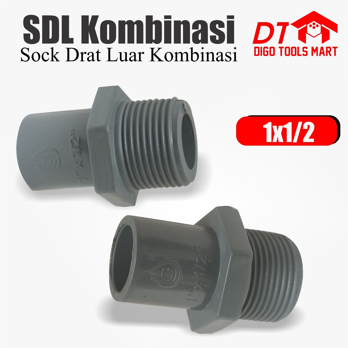 Sock Drat Luar Kombinasi SDL 1" x 1/2" inci , Valva Socked Combination ...