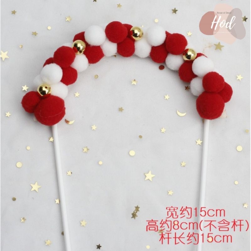 Topper Pompom Gate Kue Ulang Tahun Bentuk Gerbang Setengah Lingkaran ...