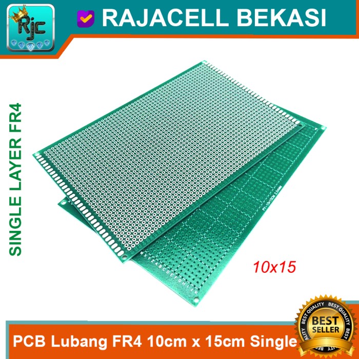 PCB Lubang Prototype PCB bolong 10x15 cm FR4 Fiber Single Layer ...