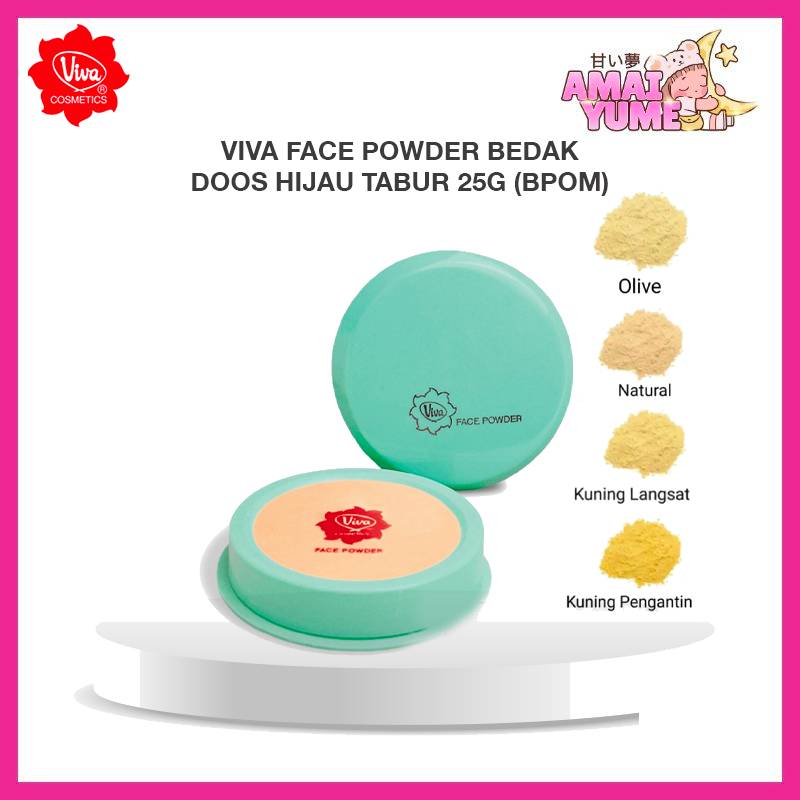 VIVA Face Powder Bedak Doos Hijau Tabur 25g (BPOM) | Lazada Indonesia