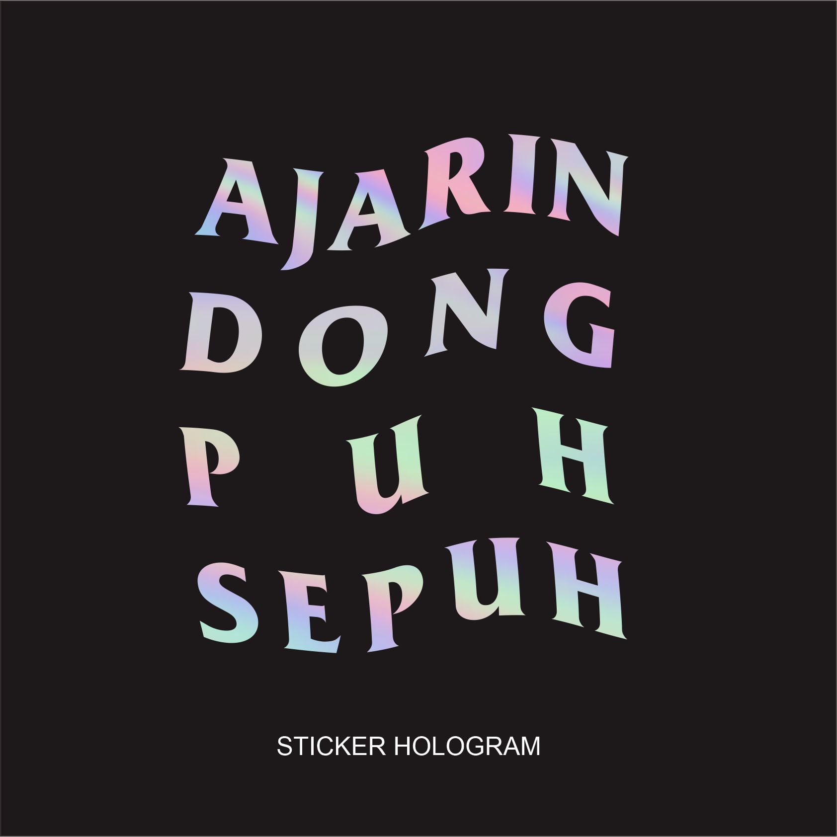 CUTTING STICKER STIKER HOLOGRAM AJARIN DONG PUH SEPUH KACA MOTOR MOBIL ...