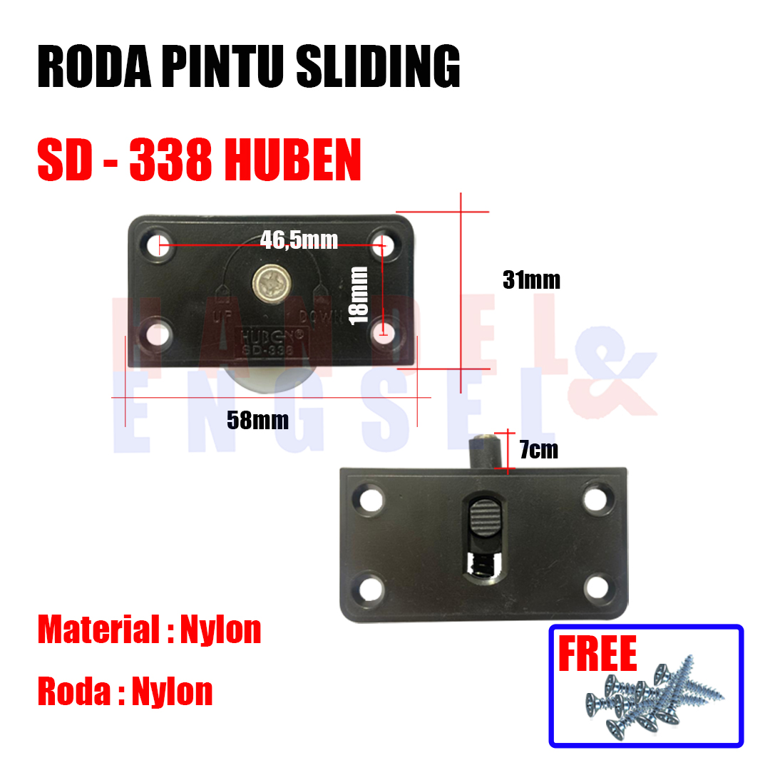 Roda Pintu Lemari Geser SD 3141 SD 12 SD 338 SD 388 / Sliding SD 3141 ...