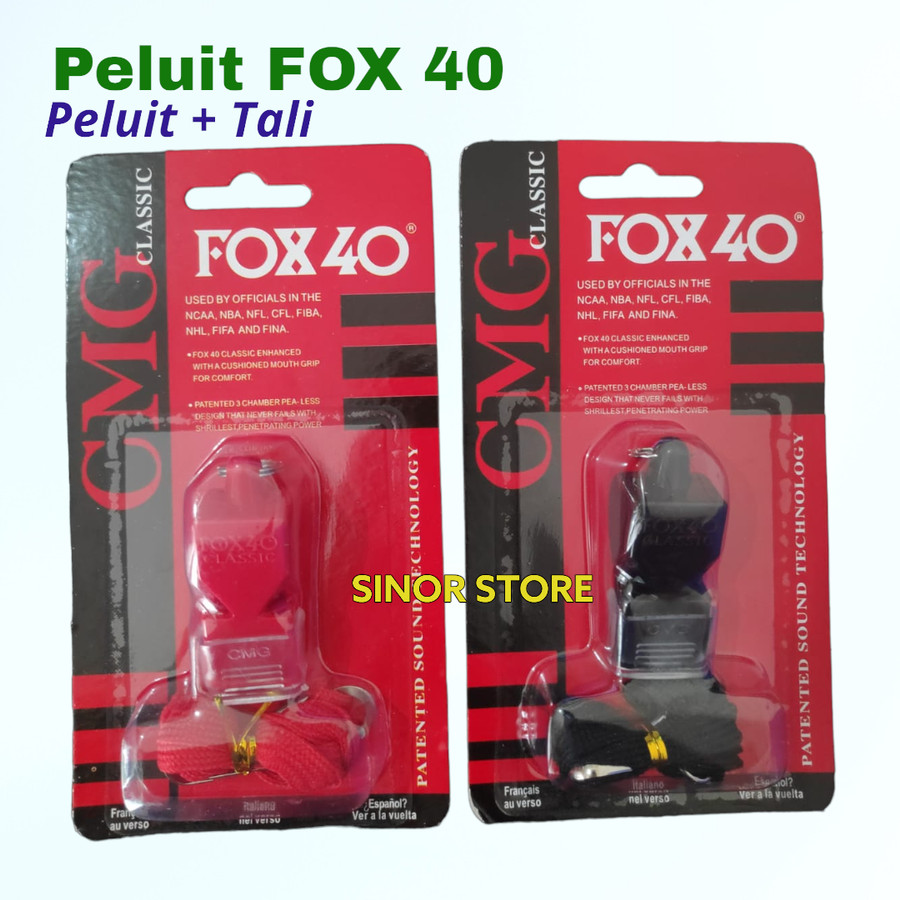 Peluit Fox 40 Classic CMG Pluit Wasit Pelatih dan Coach - Hitam ...