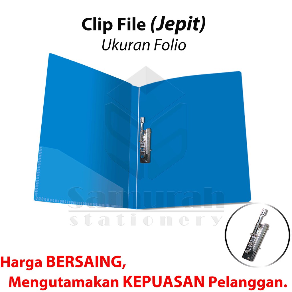 Clip File Polos Ukuran Folio / Map Album Plastik Jepit Kertas Dokumen ...