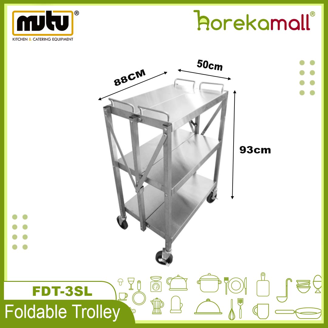 Trolley Lipat Stainless Steel / Trolley makanan FDT-3SL / MUTU | Lazada ...