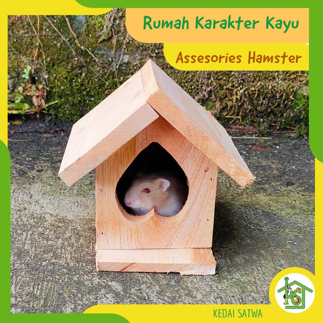 Rumah Hamster Kayu | Rumah Karakter | Assesoris Kandang Aquarium ...