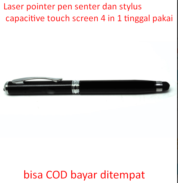 Laser pointer pen senter dan stylus capacitive touch screen 4 in 1 ...