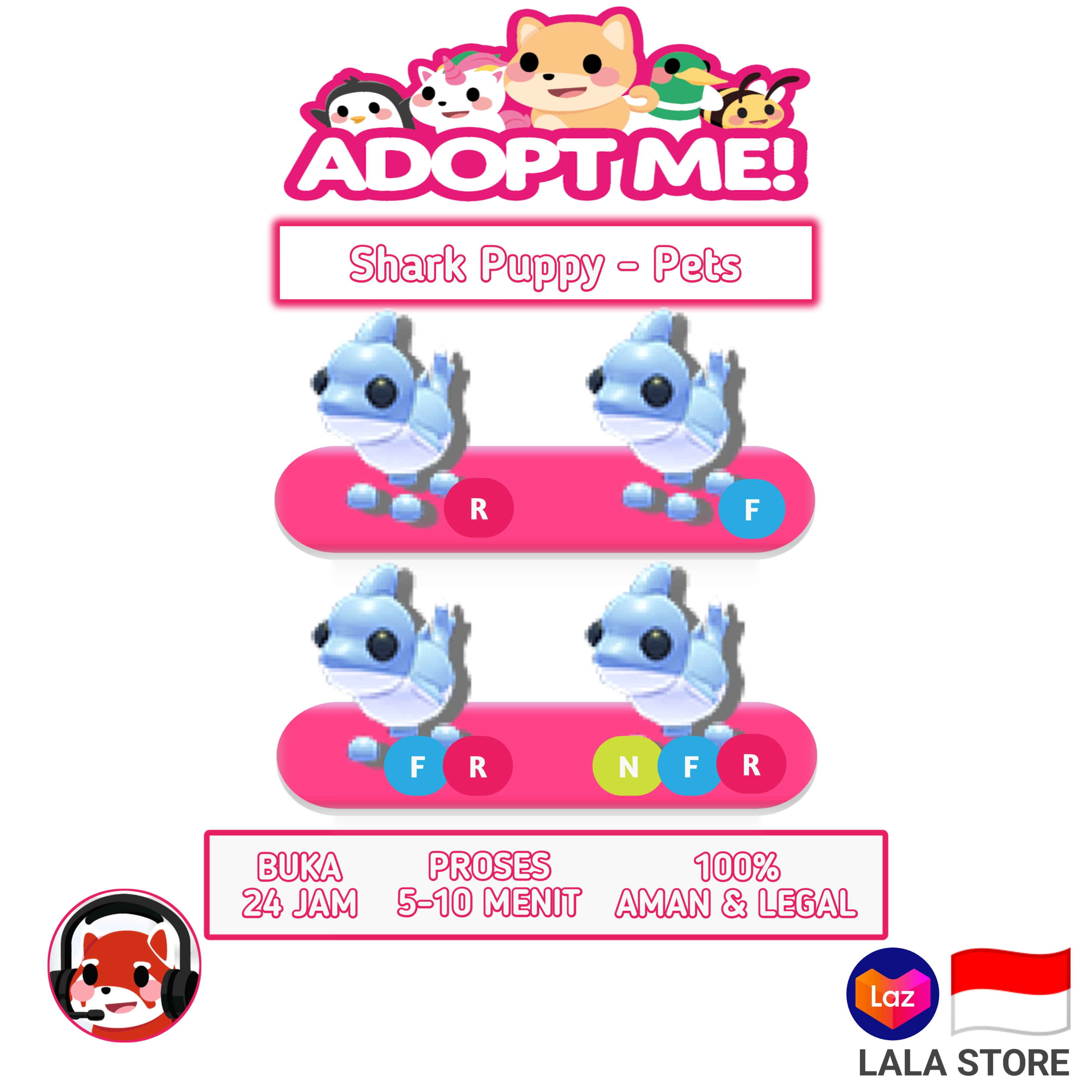 Adopt Me - Shark Puppy - Roblox | Lazada Indonesia