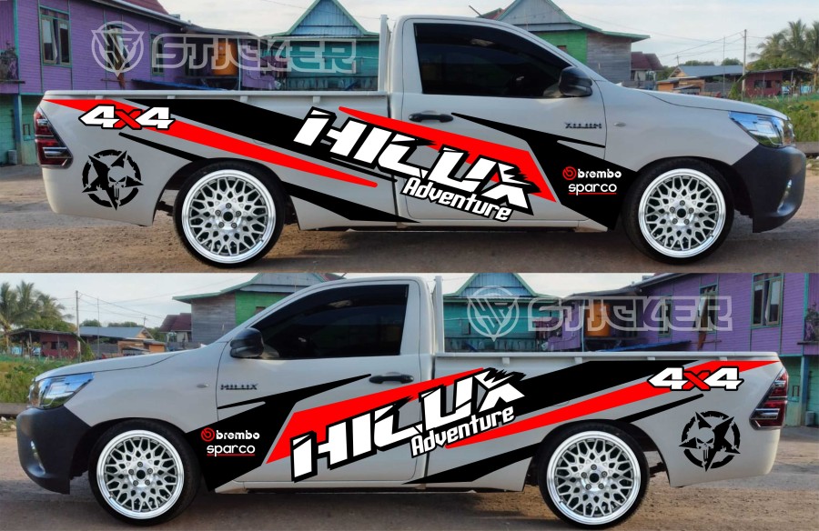 STICKER STRIPING TERBARU MOBIL SINGEL CABIN HILUX RANGER TRITON DLL ...