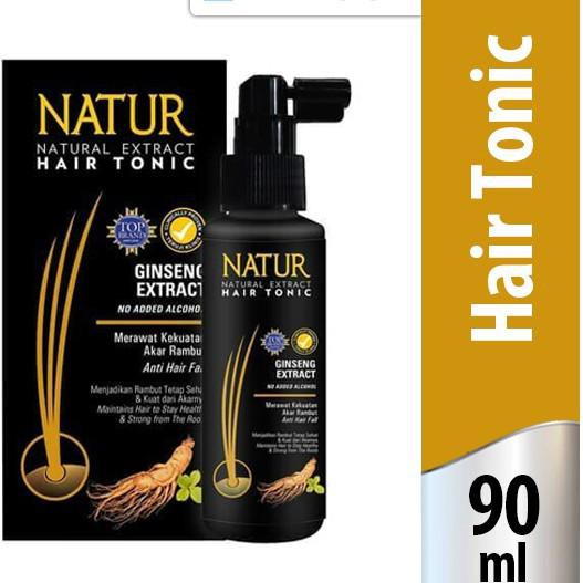 NATUR HAIR TONIC GINSENG EXTRACT ORIGINAL BPOM 90ML - MENGUATKAN AKAR ...