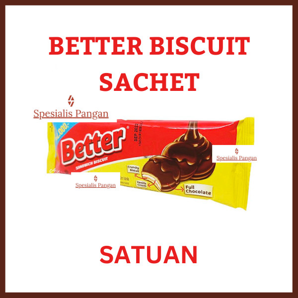ROMA Better Coklat Sandwich Sachet 36 Gram Satuan biskuit beter coklat ...