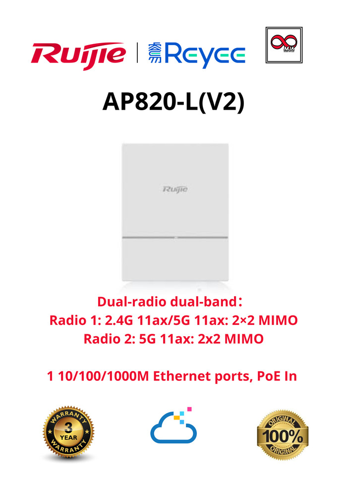 Ruijie RG-AP820-L(V2) Wi-Fi 6 802.11ax Wireless Access Point | Lazada ...