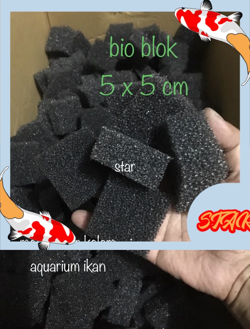 Aquarium Kolam Ikan Media Filter BIOBLOK BIOBLOX BIO BLOCK 5 X 5 CM ...