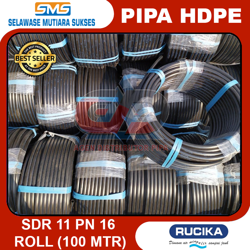 Rucika Pipa HDPE PN16 Ukuran ½ inch s/d 2 inch, Harga per ROLL, Non PPN 2022 | Lazada Indonesia