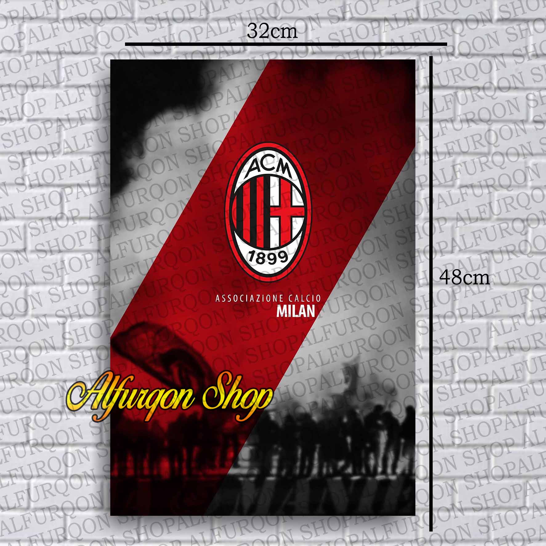 POSTER AC MILAN / FOTO AC MILAN SERIE A LIGA ITALIA / HIASAN DINDING ...