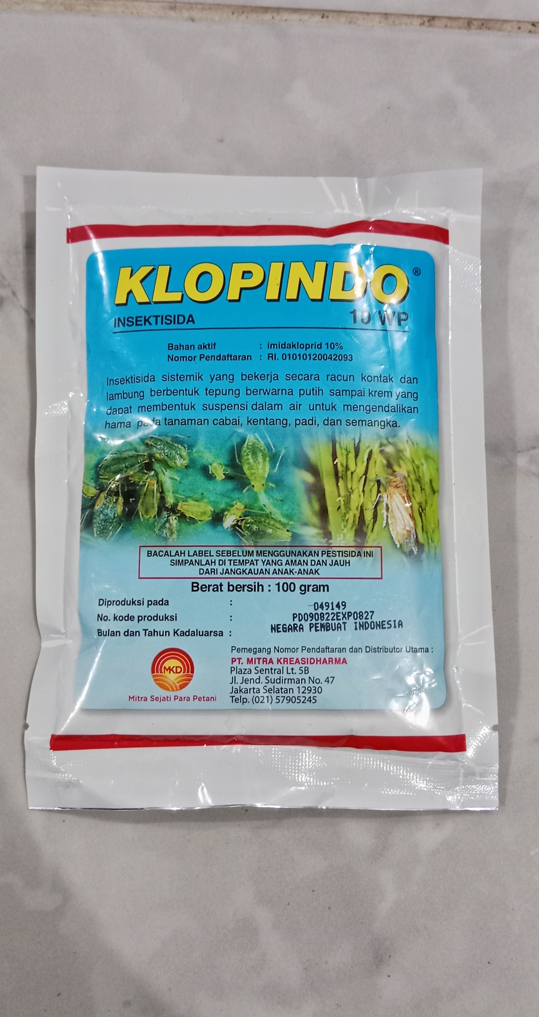 Insektisida KLOPINDO 10 WP Kemasan 100 Gram | Lazada Indonesia