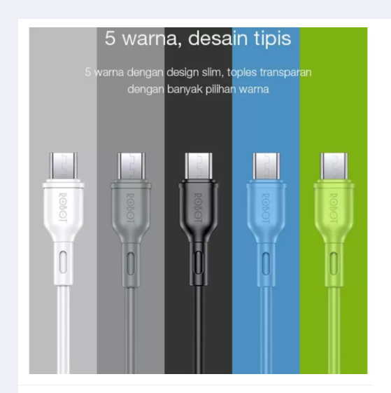 KABEL DATA ROBOT MICRO USB RBM100S 2.0A FAST CHARGING DATA CABLE ...