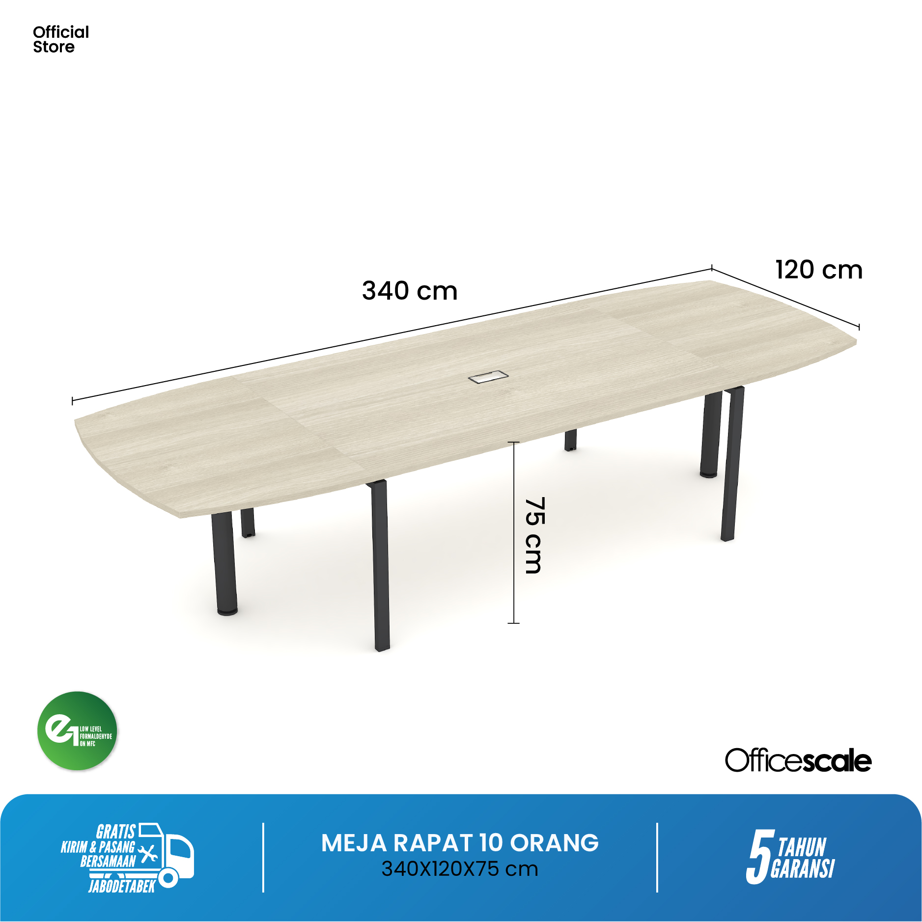 Meja Rapat I Meja Meeting 10 Orang + Join Table Officescale | Lazada ...