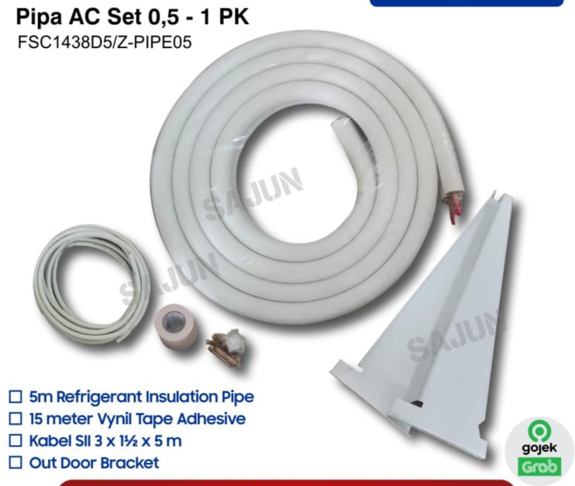 Pipa AC Samsung Ukuran 1/4" untuk AC Split 0.5-1PK - 5 Meter | Lazada ...