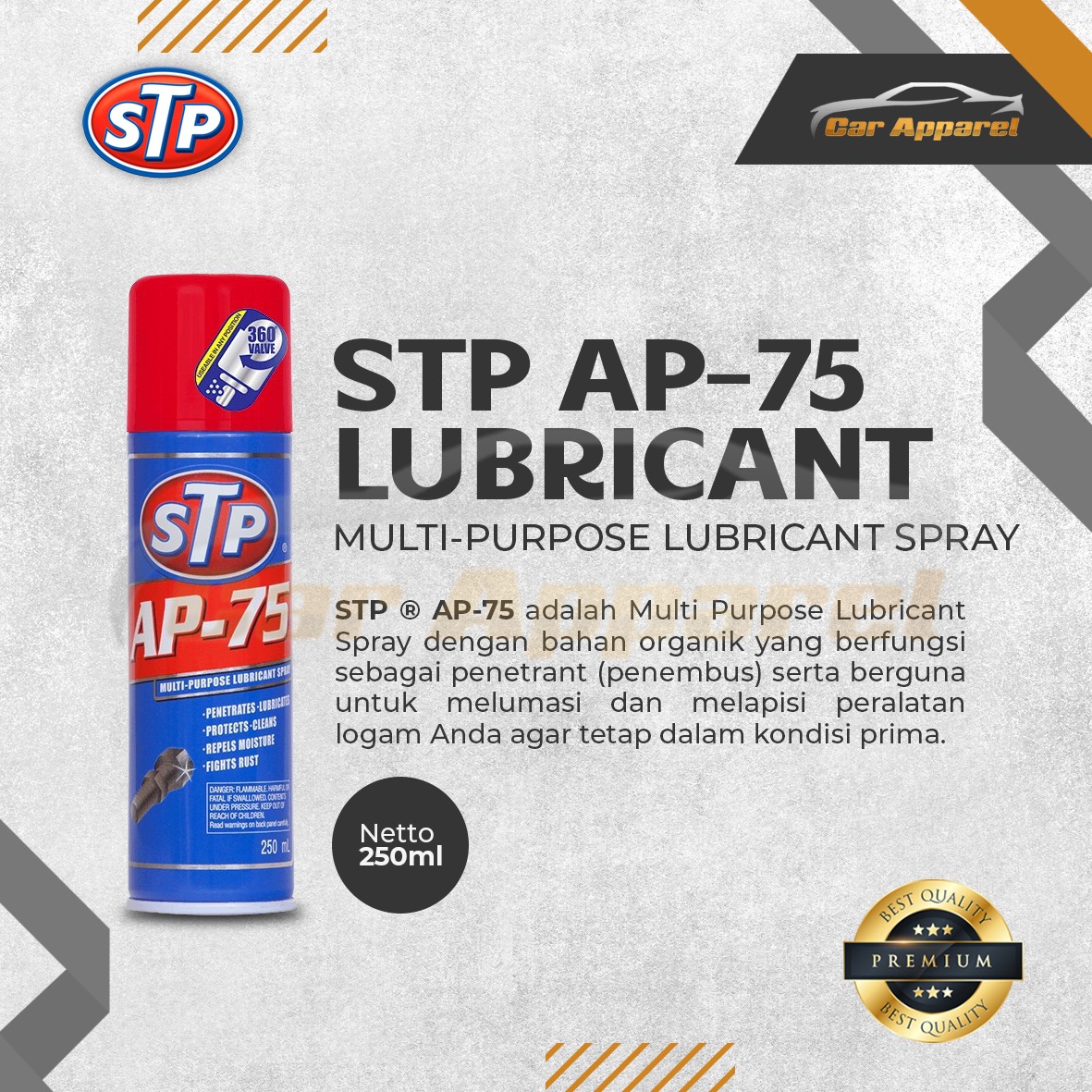 STP AP75 Pelumas Anti Karat Logam Penetrant Lubricant 250ML | Lazada ...