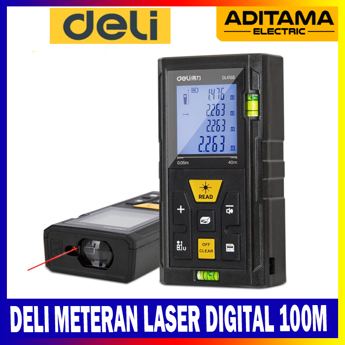 DELI METERAN LASER DIGITAL 40-100 Meter / DELI LASER RANGEFINDERS ...