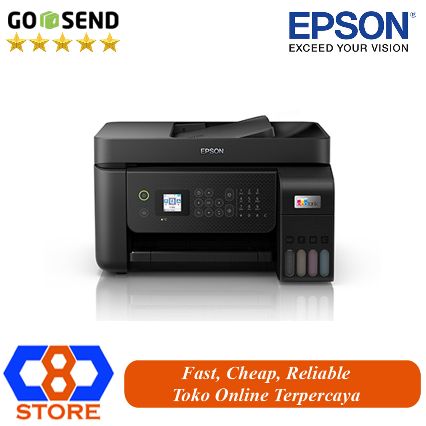 PRINTER EPSON L5290 INK TANK PRINT SCAN ADF F4 COPY WIFI RESMI EPSON ...