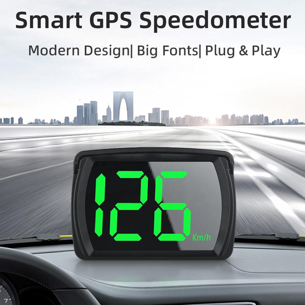Universal Mobil HUD Head Up Display Speedometer GPS Font Font Pengukur Kecepatan Pengukur ...