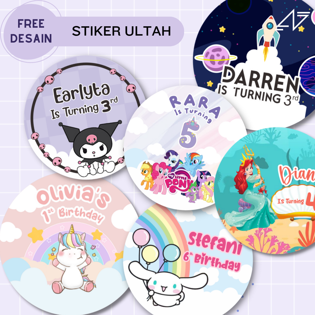 Stiker Ulang Tahun Anak Custom Label Ultah Anak | Lazada Indonesia