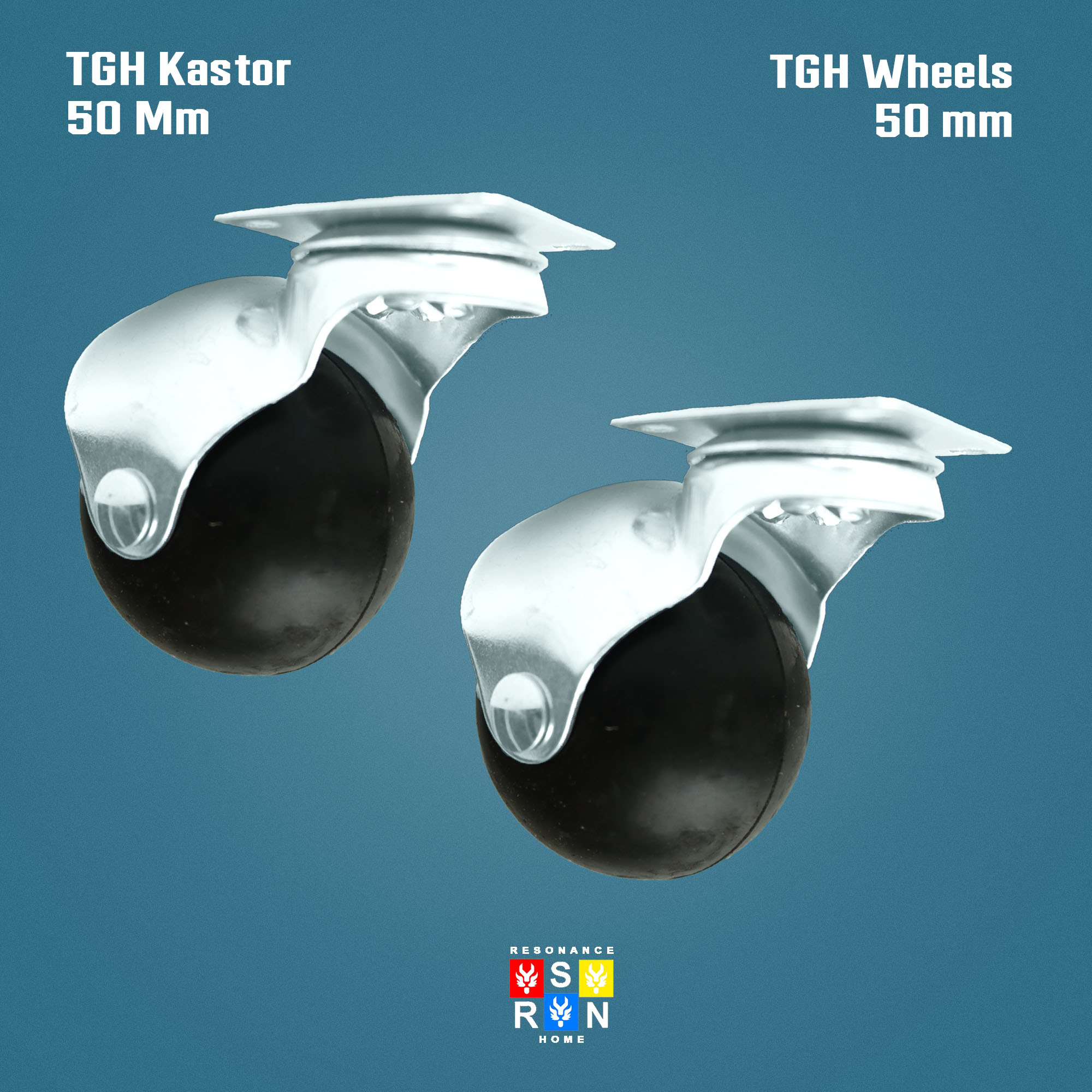 Roda Caster Bulat Hidup 2 Inch / TG 50 Kastor Karet Resonance Home ...