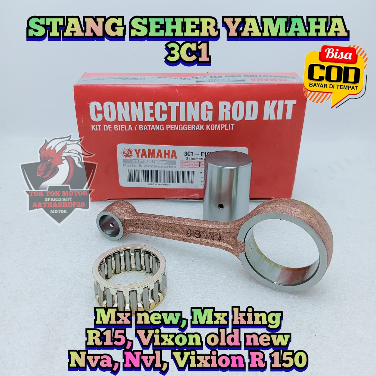 STANG SEHER PISTON 3C1 ASLI ORIGINAL YAMAHA UNTUK MOTOR MX NEW, MX KING ...