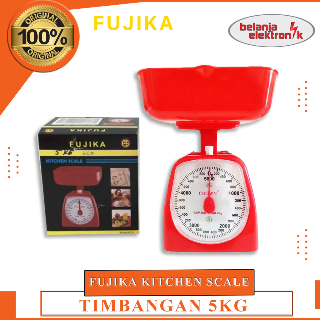 TIMBANGAN DAPUR BESI SERBAGUNA KUE/ROTI 5KG FUJIKA KITCHEN SCALE ...