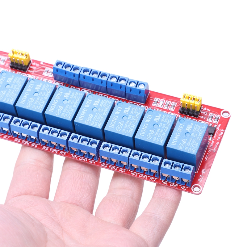 8-Channel 8-CH Relay Module DC 5V with Optocoupler isolation H/L high ...