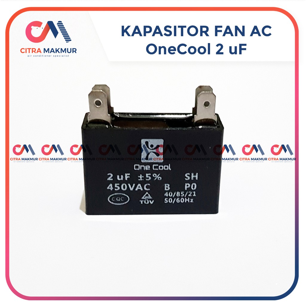 Kapasitor Fan AC 2 uf merk Onecool Kaki 4 Capasitor mikro Kipas angin ...