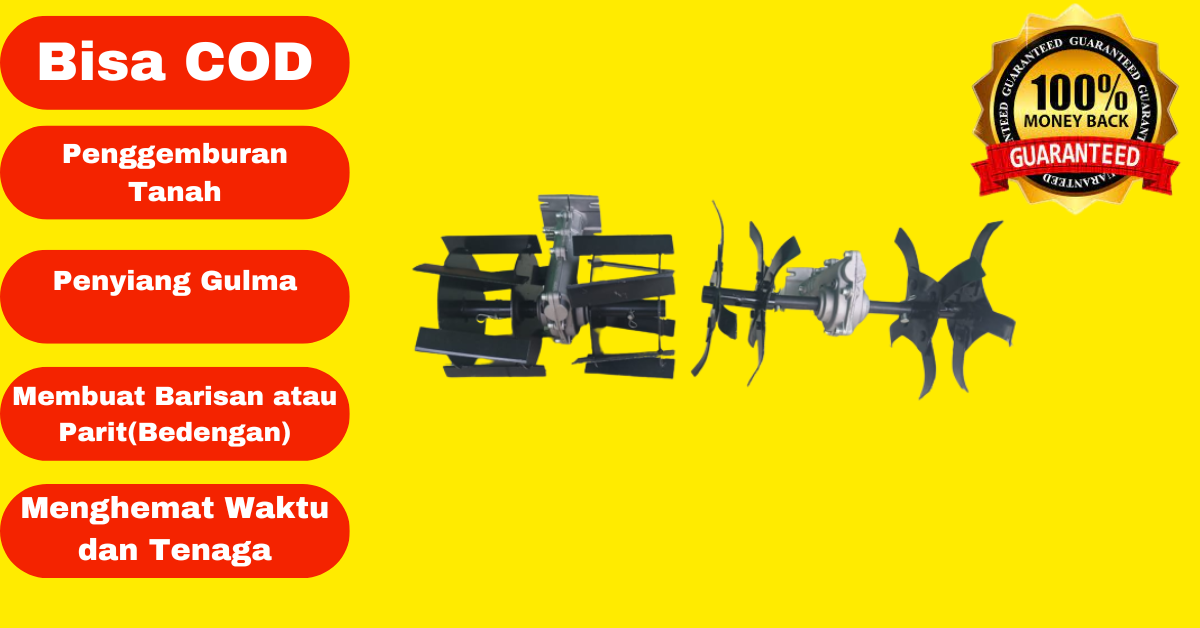 2 Tipe Cakar Baja Tiller Head Mini Rotary Penggembur Tanah Penyiang ...
