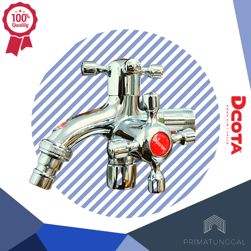 KERAN TEMBOK 2 CABANG STAINLESS STEEL DCOTA DDT 01 | Lazada Indonesia