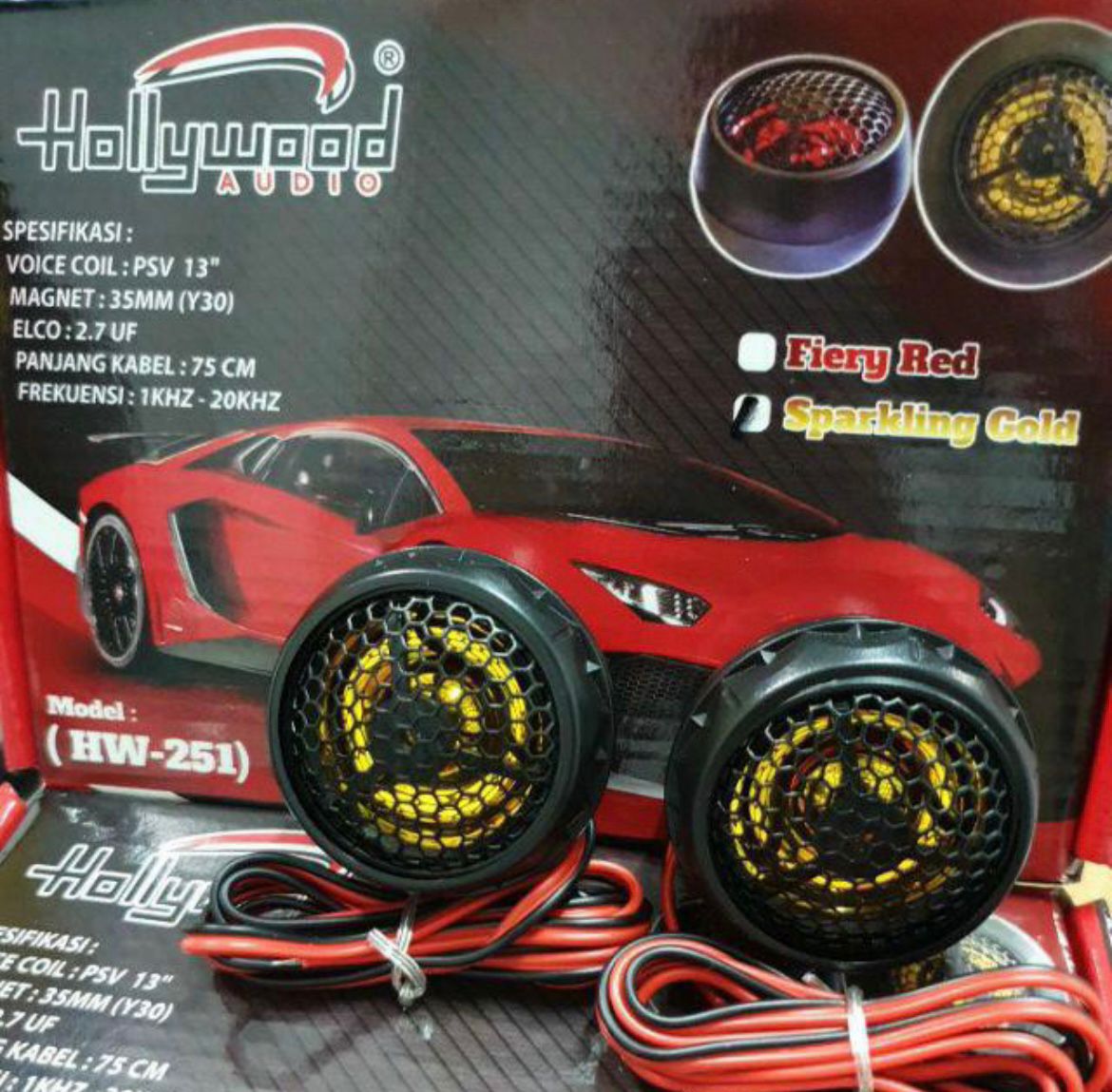 TWEETER HOLLYWOOD HW-251 FIERY RED / HOLLYWOOD TWEETER HW-251 RED ...