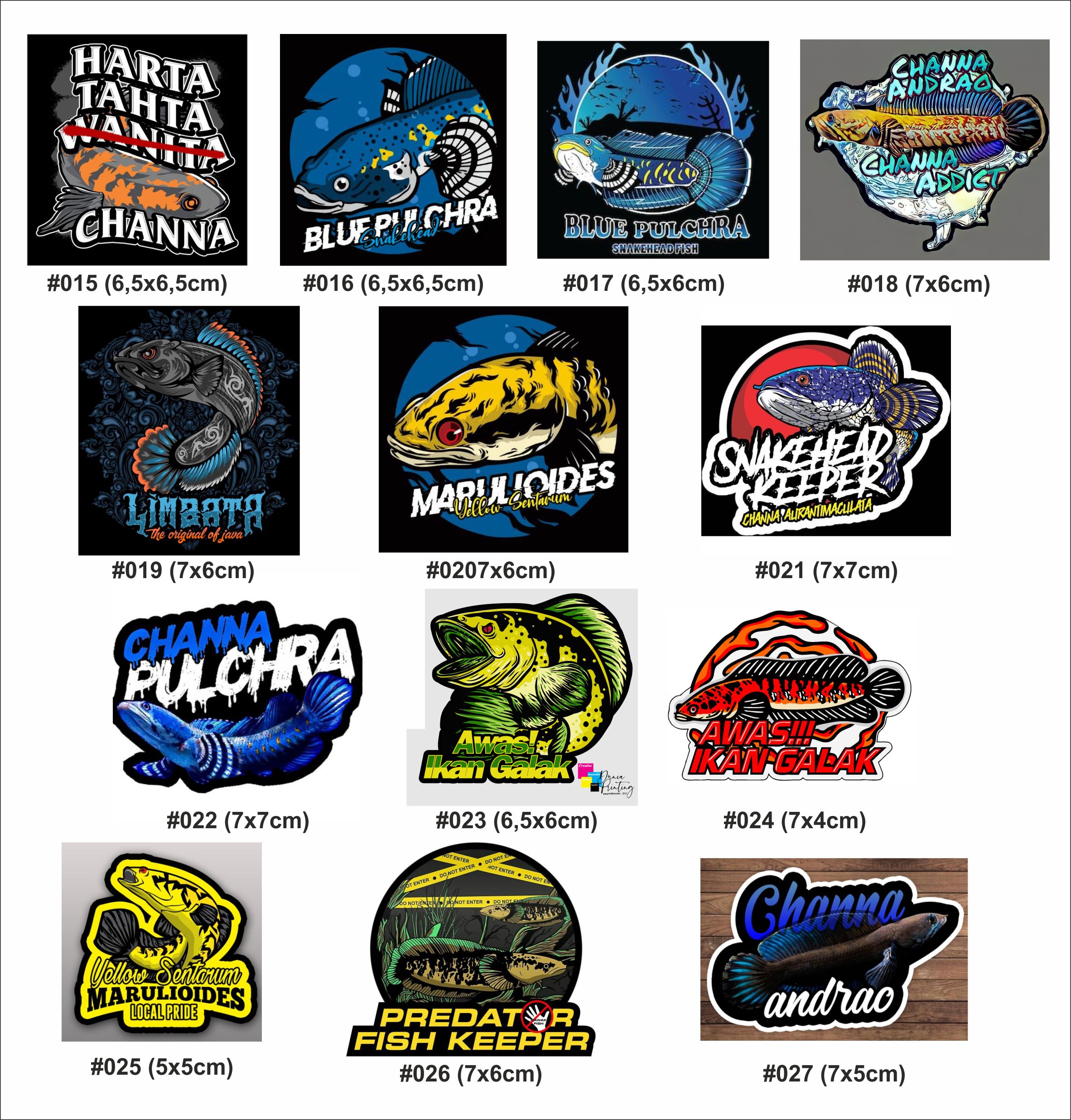 stiker ikan chana | Lazada Indonesia