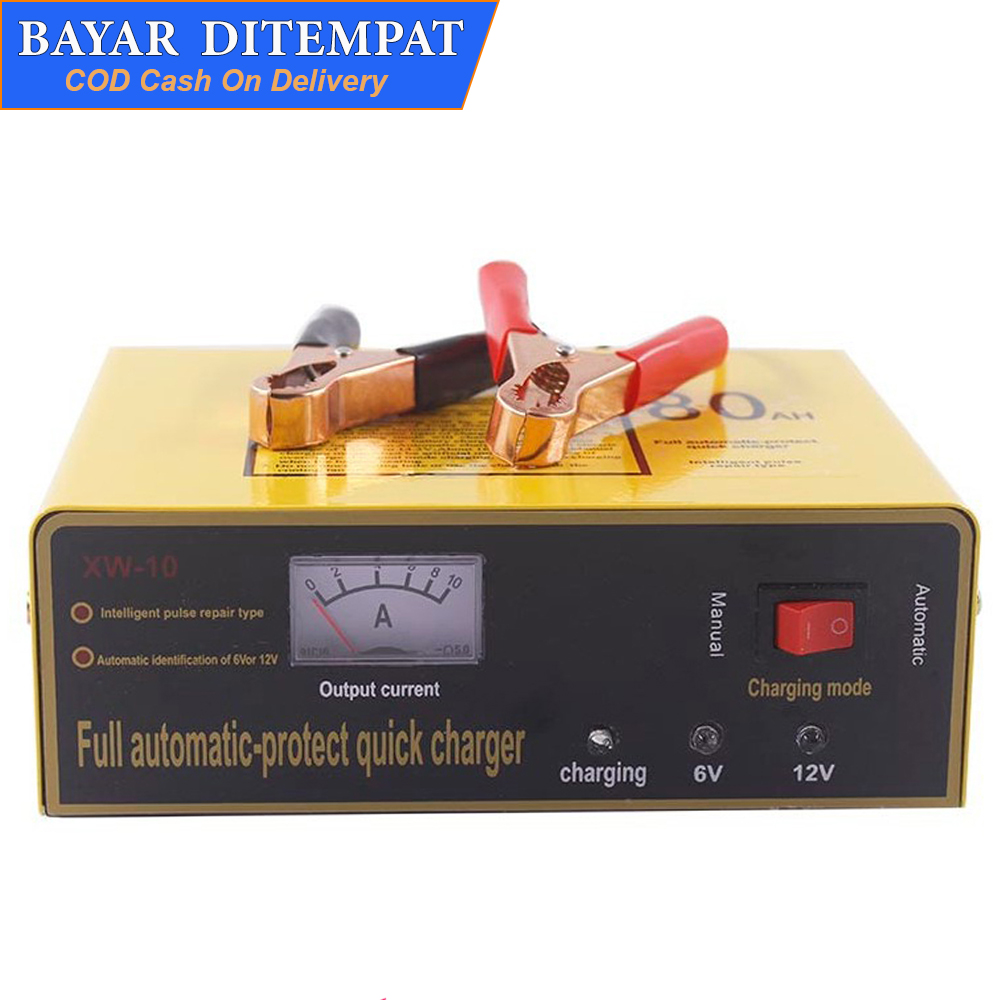 UrbanRoad Charger Aki Motor Dan Mobil Otomatis Kering Dan Basah Lead ...
