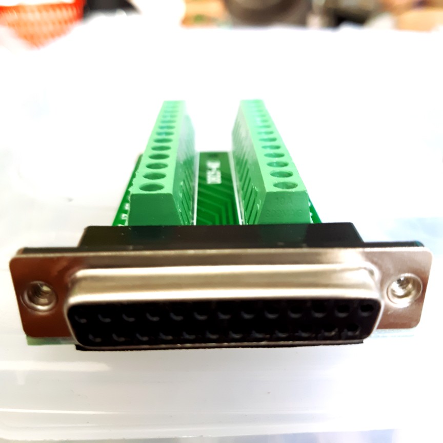 DB25 Female Connector Adapter Converter to Terminal PCB Breakout Board ...